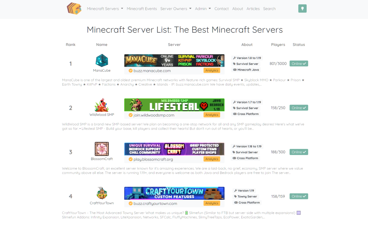 Advertising a Minecraft Server: Server Lists (Tips and Tricks ...